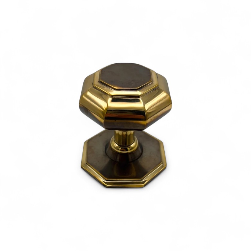 70mm Octagonal Centre Door Pull – Aged Brass | AB Hardware – ABHardware