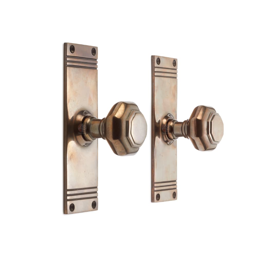 Antique Octagonal Door Knobs On Backplate - Classic & Elegant – ABHardware