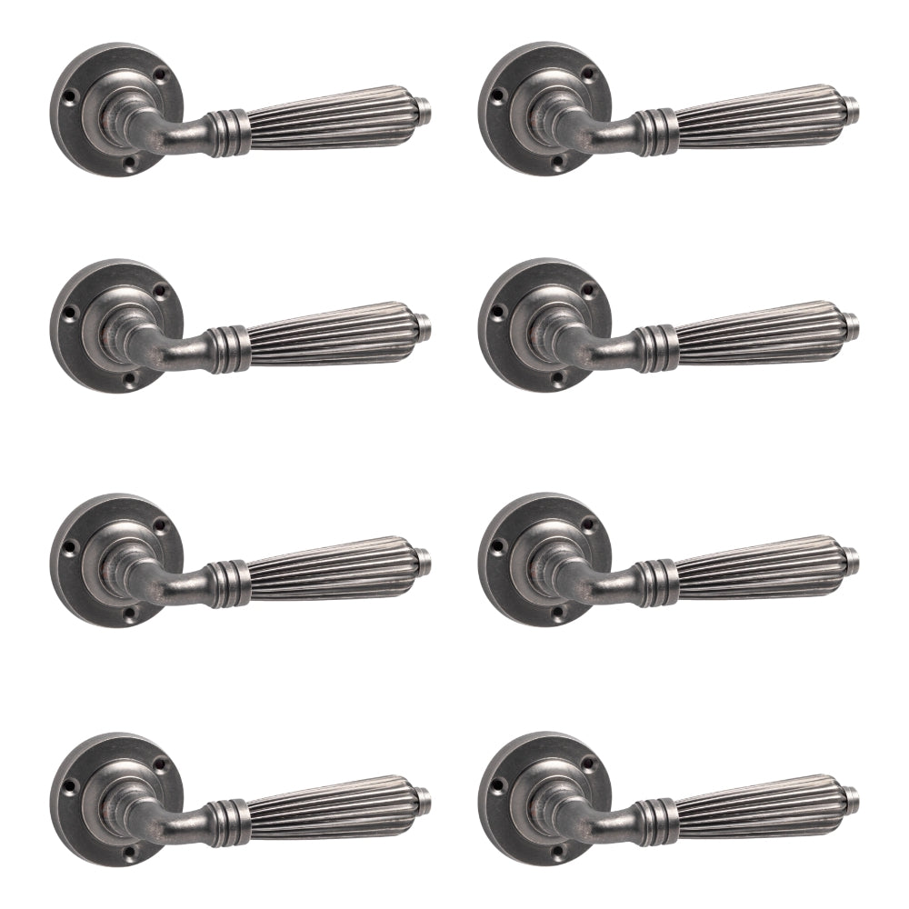 8 Pairs of Pewter Regency Lever Door Handles | AB Hardware – ABHardware