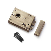 Antique Brass Rim Latch Lock Aged Brass Bloxwich Door Knobs | AB ...