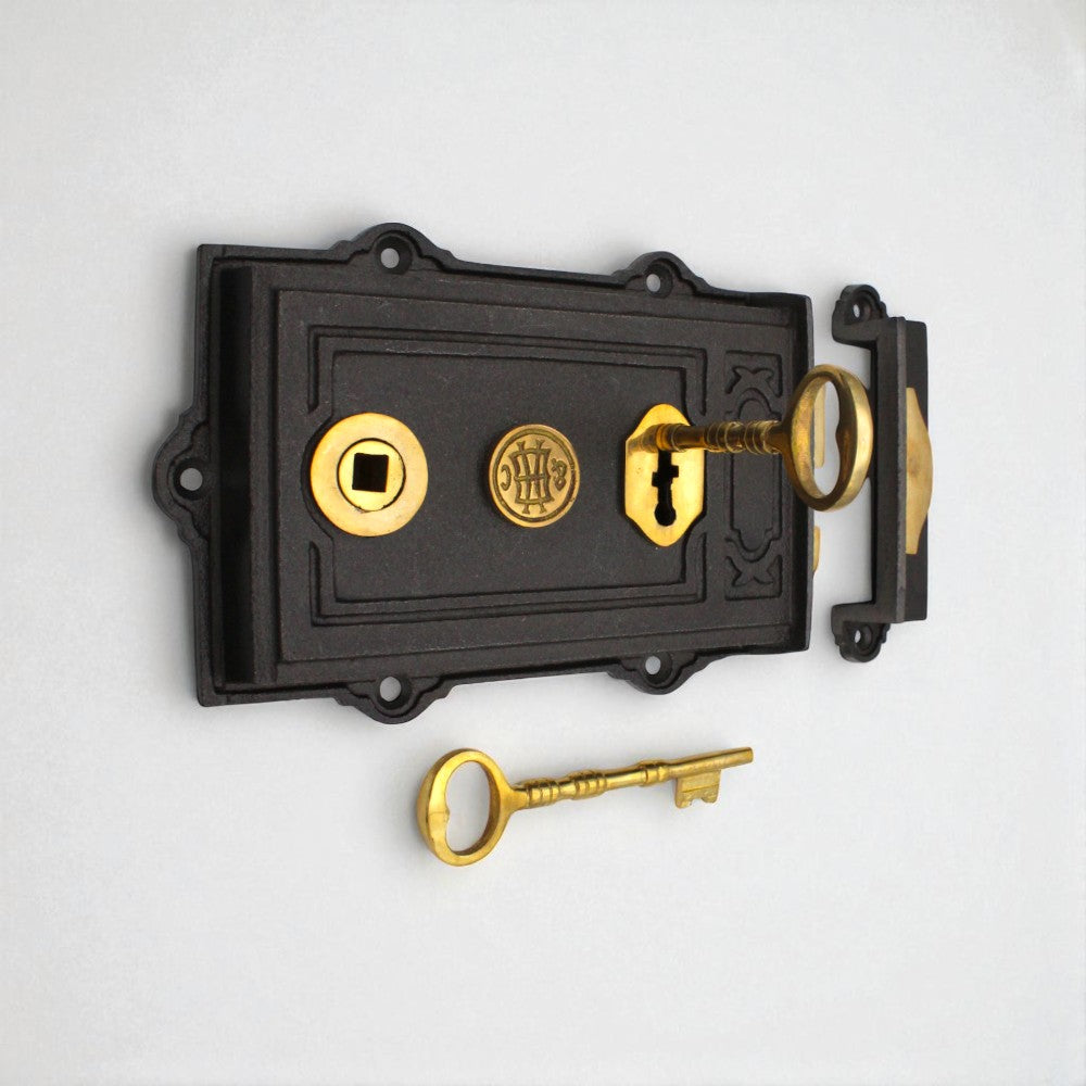 Cast Iron Davenport Rim Lock | AB Hardware – ABHardware