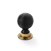 Large Ebonised Aged Brass Beehive Cupboard Knob | AB Hardware – ABHardware