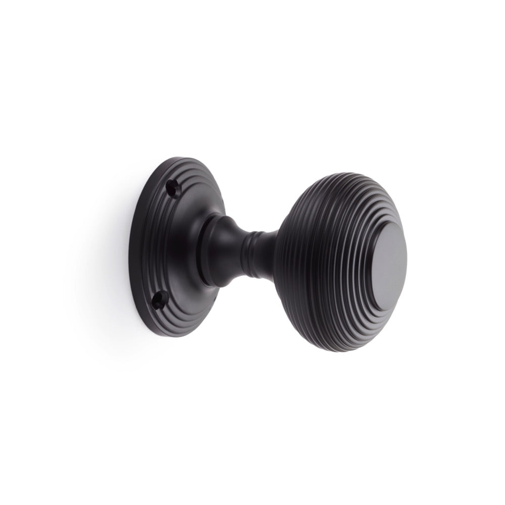 Powder Coated Black Beehive Mortice Door Knobs | AB Hardware – ABHardware