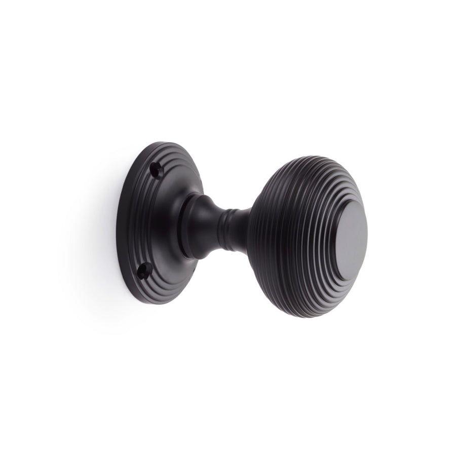 Powder Coated Black Beehive Mortice Door Knobs | AB Hardware – ABHardware
