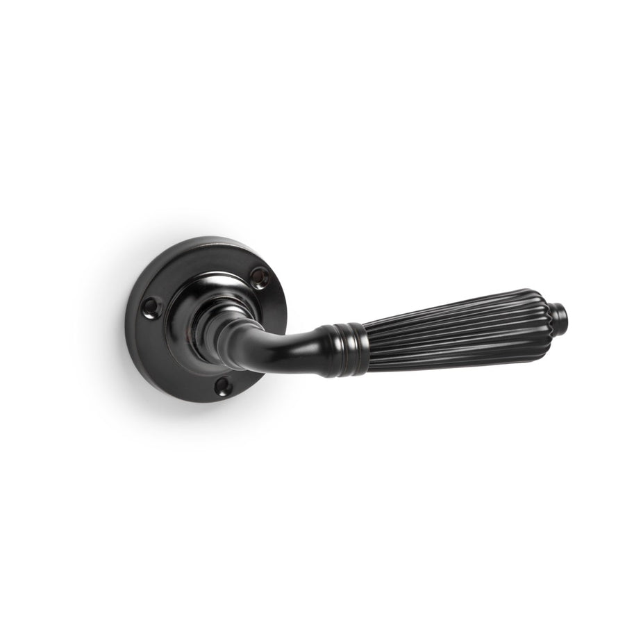 Powder Coated Black Regency Lever Door Handles Pair | AB Hardware ...