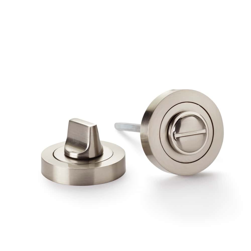 Satin Nickel Thumb Turn – Modern Bathroom Door Privacy Lock – ABHardware