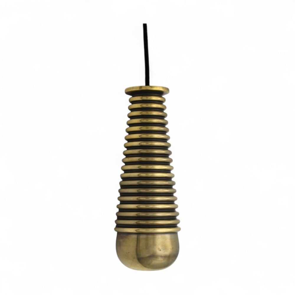 Solid Brass Reeded Light Pull – Aged Brass Finish – ABHardware