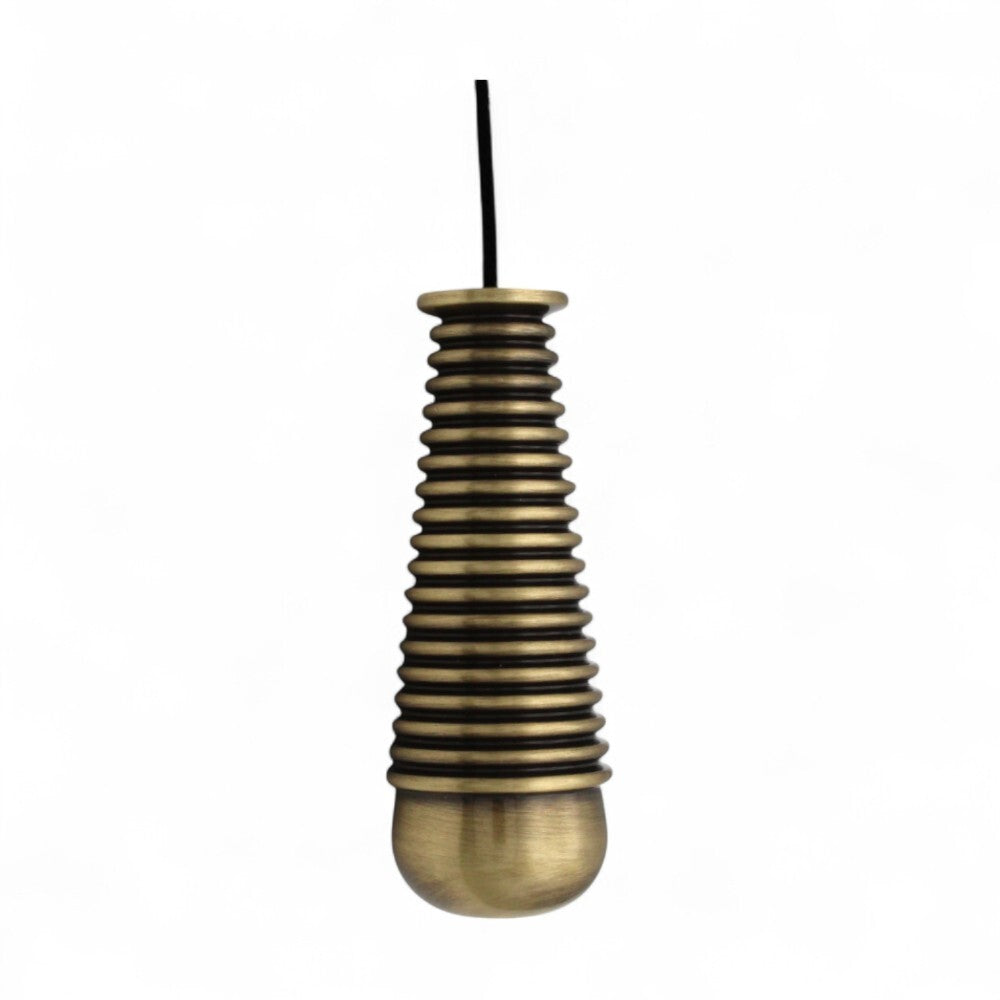 Solid Brass Reeded Light Pull – Antique Brass Finish – ABHardware