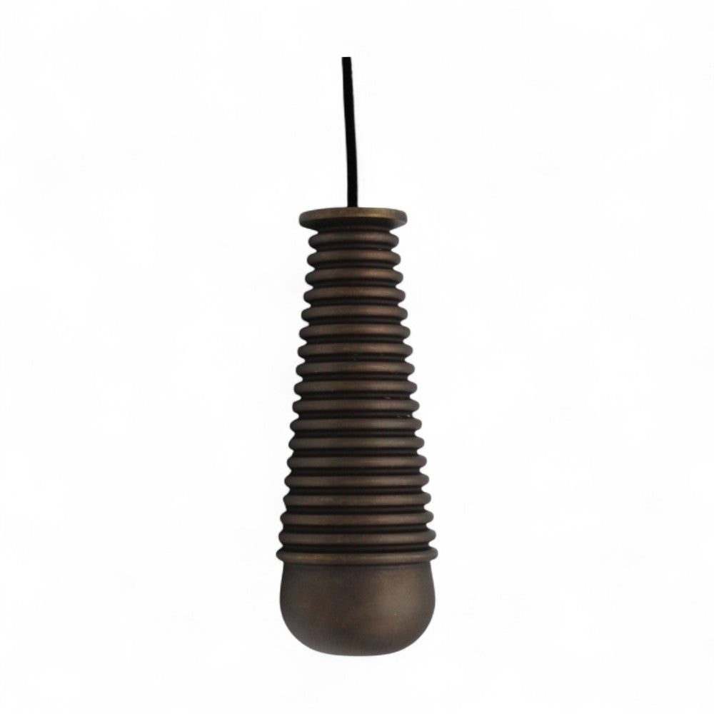 Solid Brass Beehive Reeded Light Pull – Matt Antique Finish – ABHardware