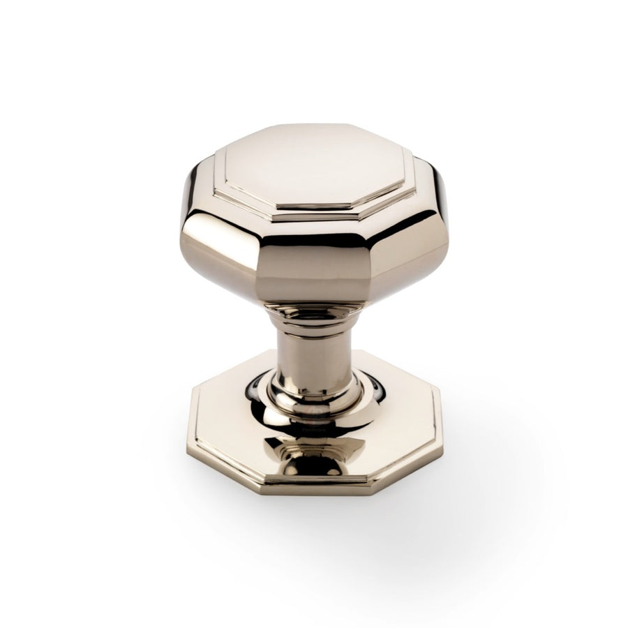 Very Large Polished Nickel Octagonal Centre Door Knob | AB Hardware ...