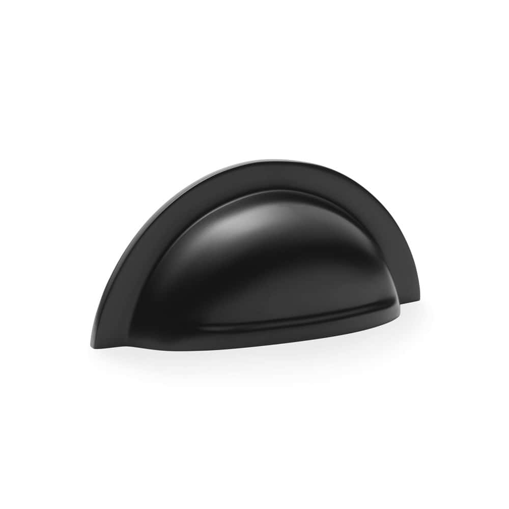 Powder Coated Black Half Moon Cup Pull | AB Hardware – ABHardware