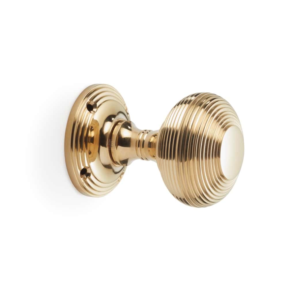 Polished Brass Beehive Mortice Door Knob | AB Hardwares – ABHardware